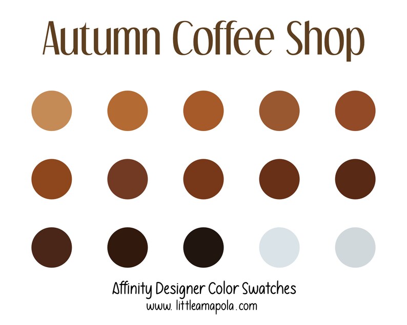 Autumn Coffee Shop Color Palette | Affinity Designer Swatches ...