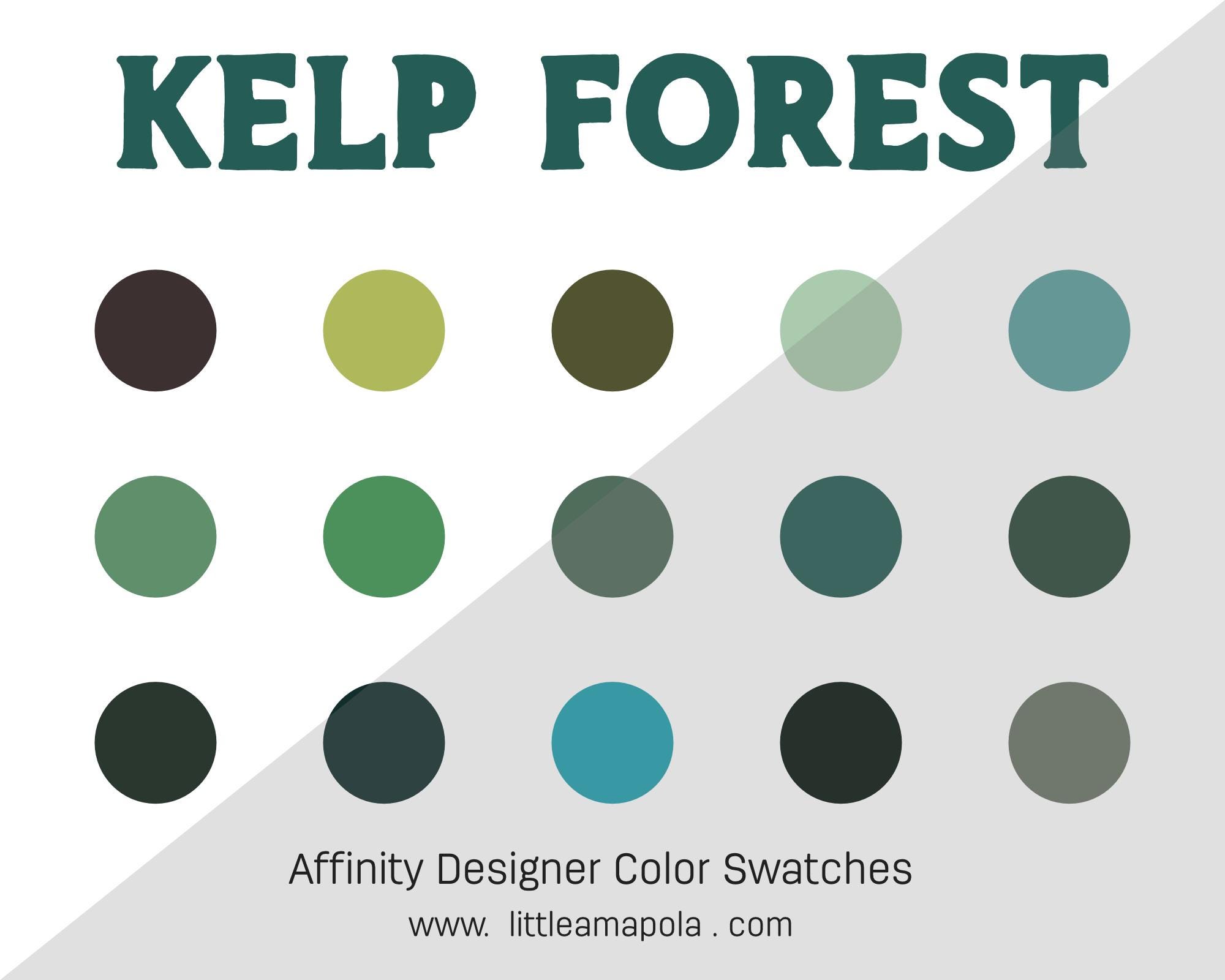 Kelp Forest Color Palette - Handpicked Blue Green Hues for Affinity ...