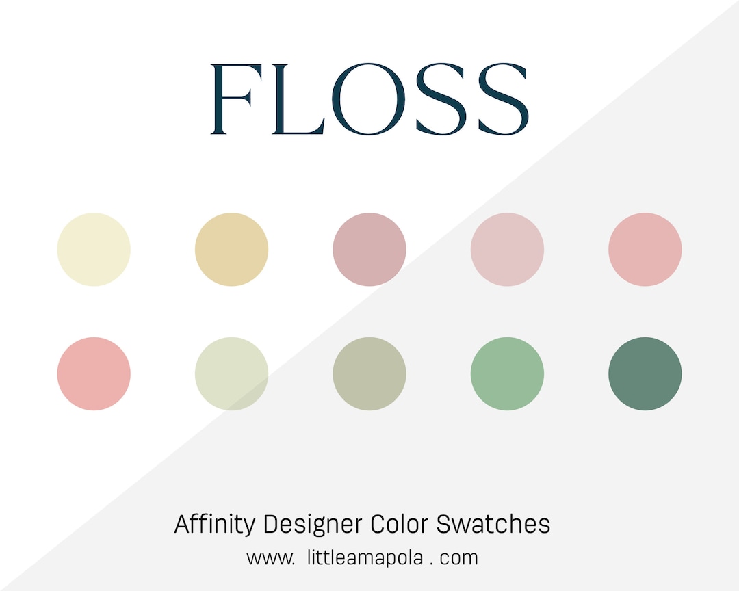 Floss Color Palette | Affinity Designer Swatches | Handpicked Vintage ...