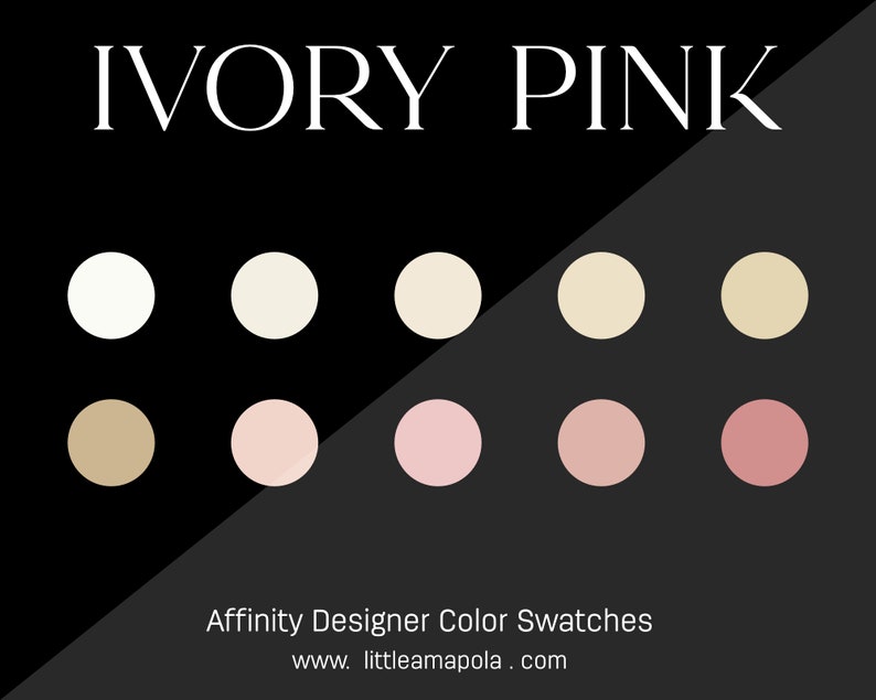 Ivory Pink Color Palette | Affinity Designer Swatches | Handpicked ...