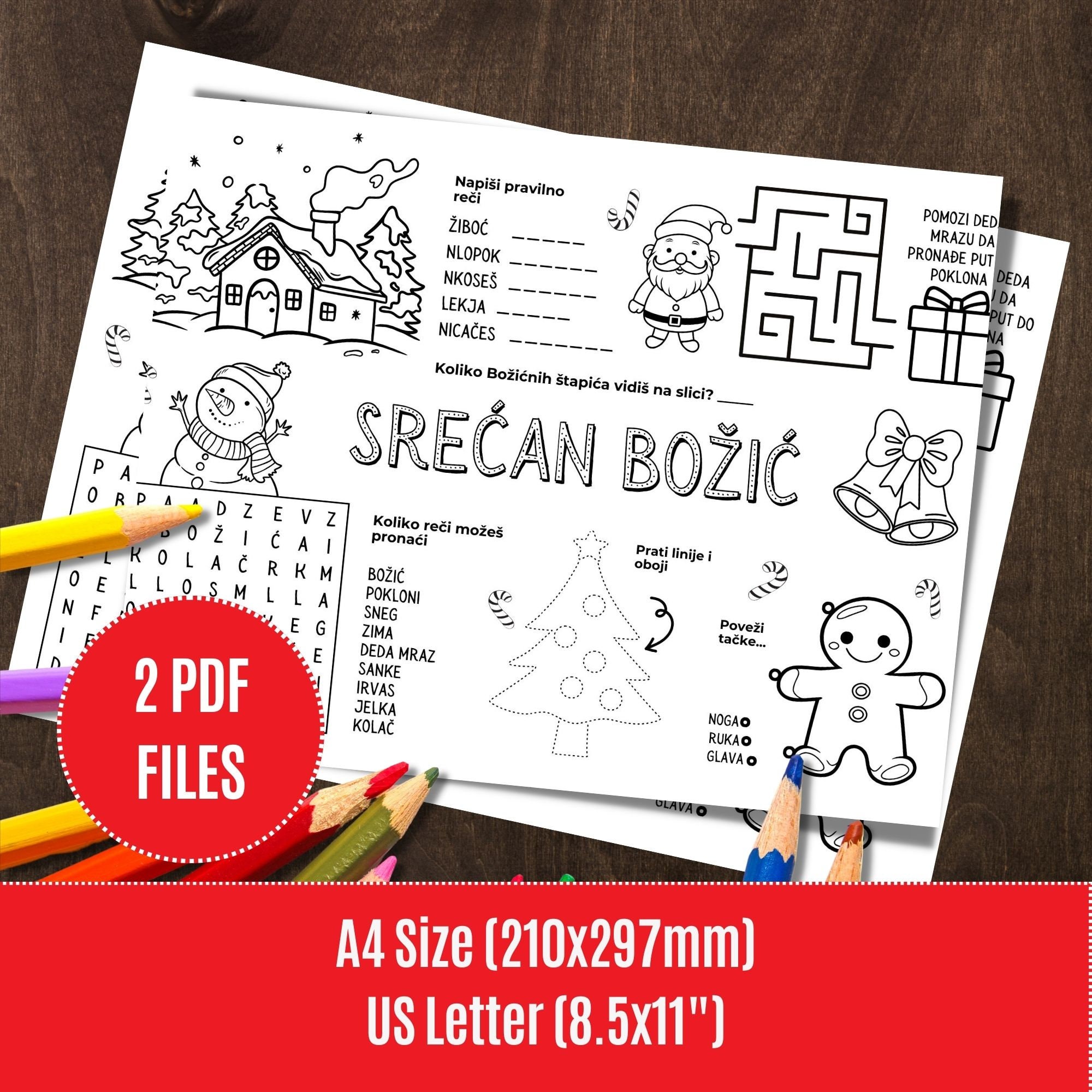 Serbian Colouring Page| Serbian Christmas Fun | Balkan Gifts | Learn ...