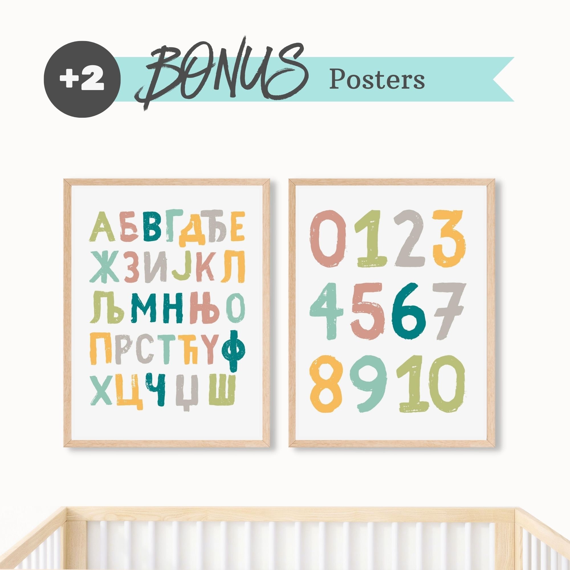 Serbian Alphabet & Numbers Poster: Kids Educational Print (digital ...