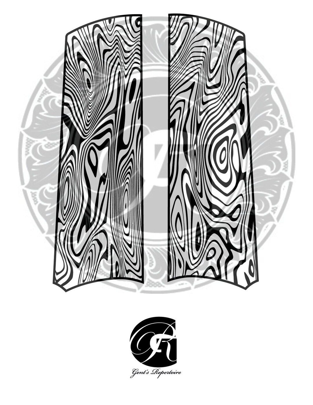 1911 Damascus Grip Design Ai Vector Artwork AI8 EPS - Etsy