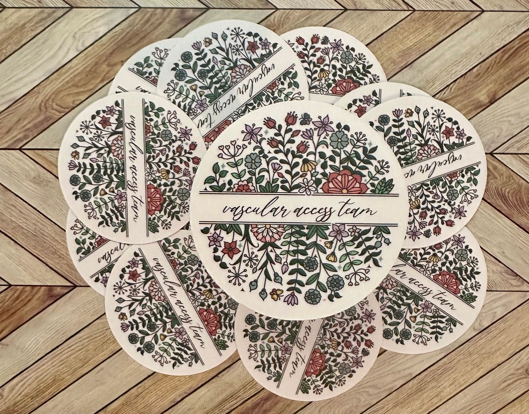 Floral VAT Nurse Sticker - Decal - Laptop Decal - Water Bottle Decal - Etsy