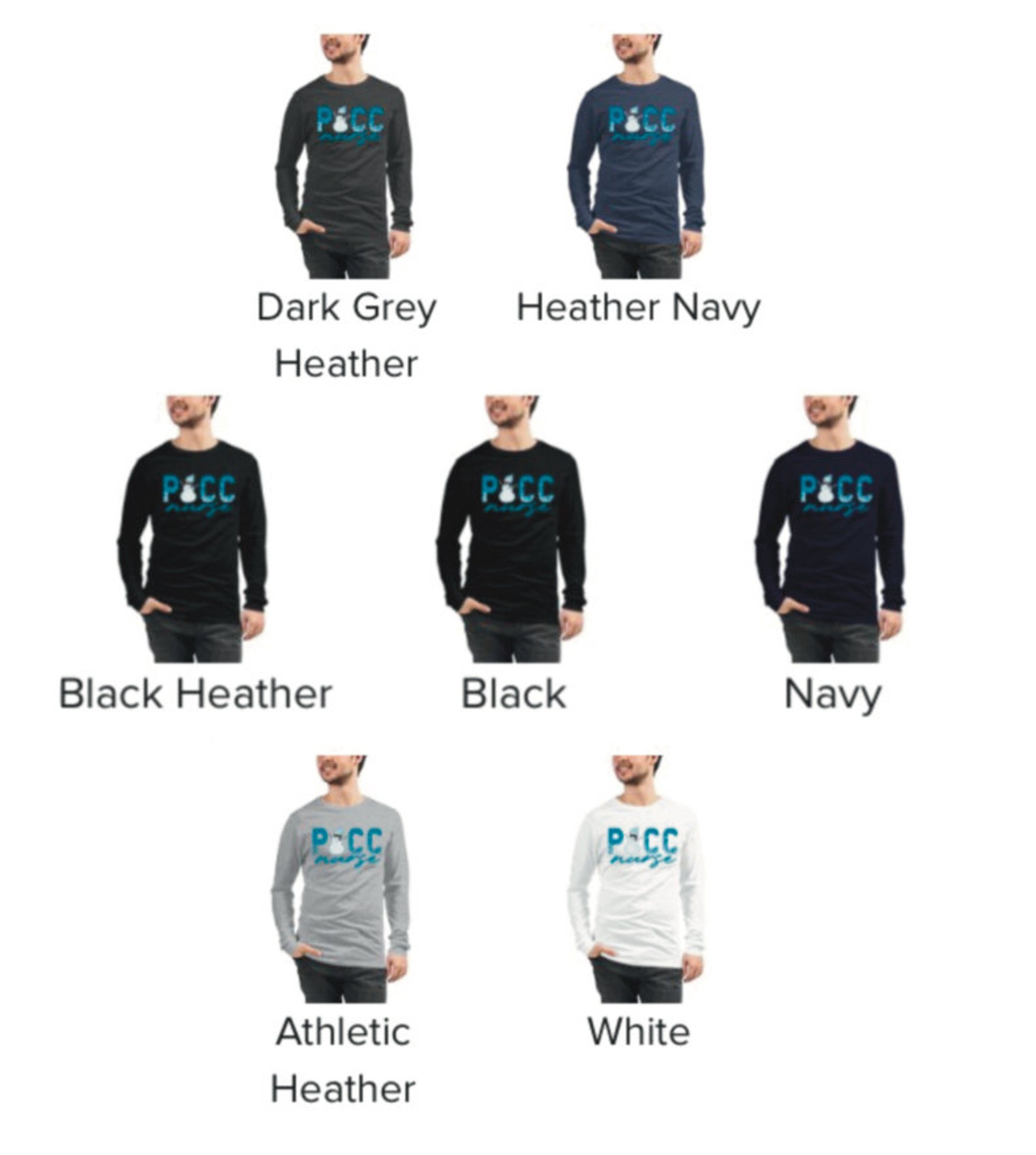 Snowman PICC Long Sleeve Tee - Picc Team - VAT - VAS - Pvat - Nurse ...