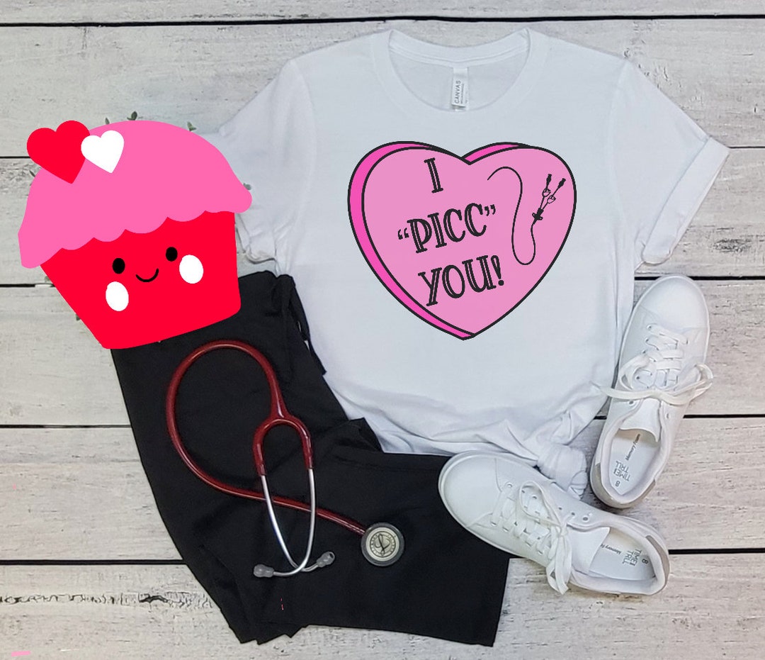 I PICC You! Short Sleeve T-shirt - VAT - VAS - Picc Team - Valentine's ...