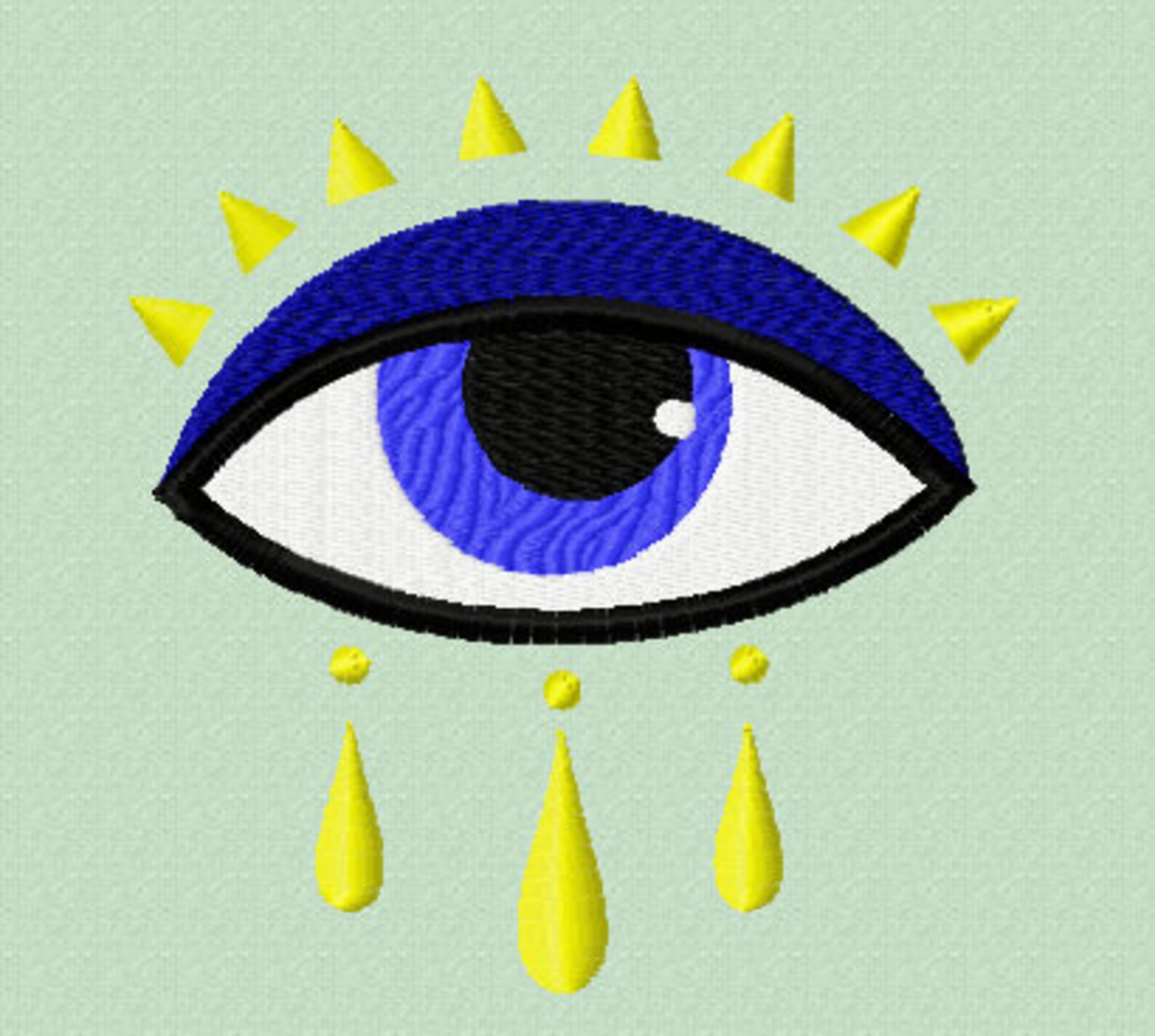 3 Sizes Eye Embroidery Designs, Digital Embroidery Designs, Evil Eye ...