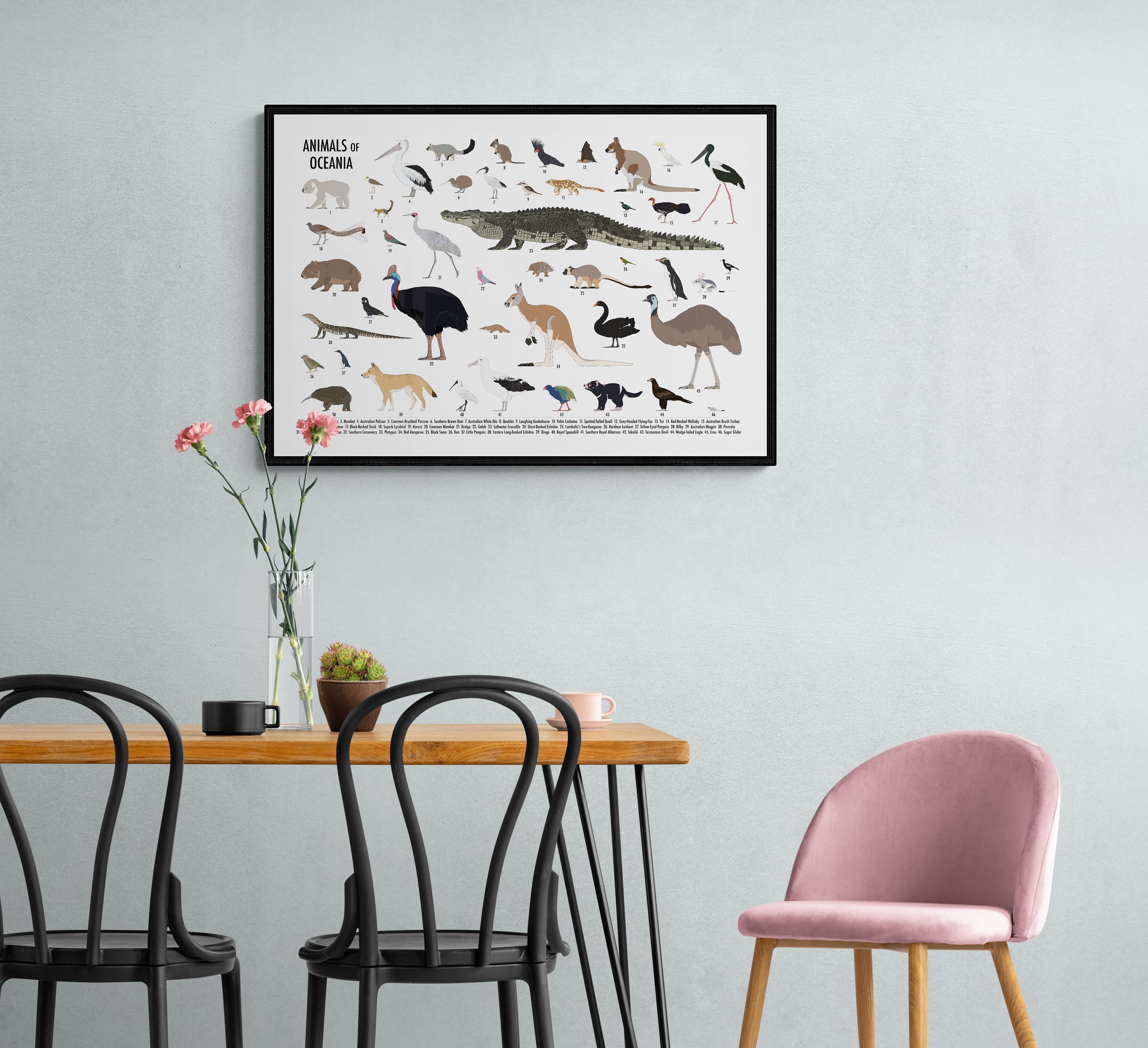 Animals of Oceania Poster - Etsy
