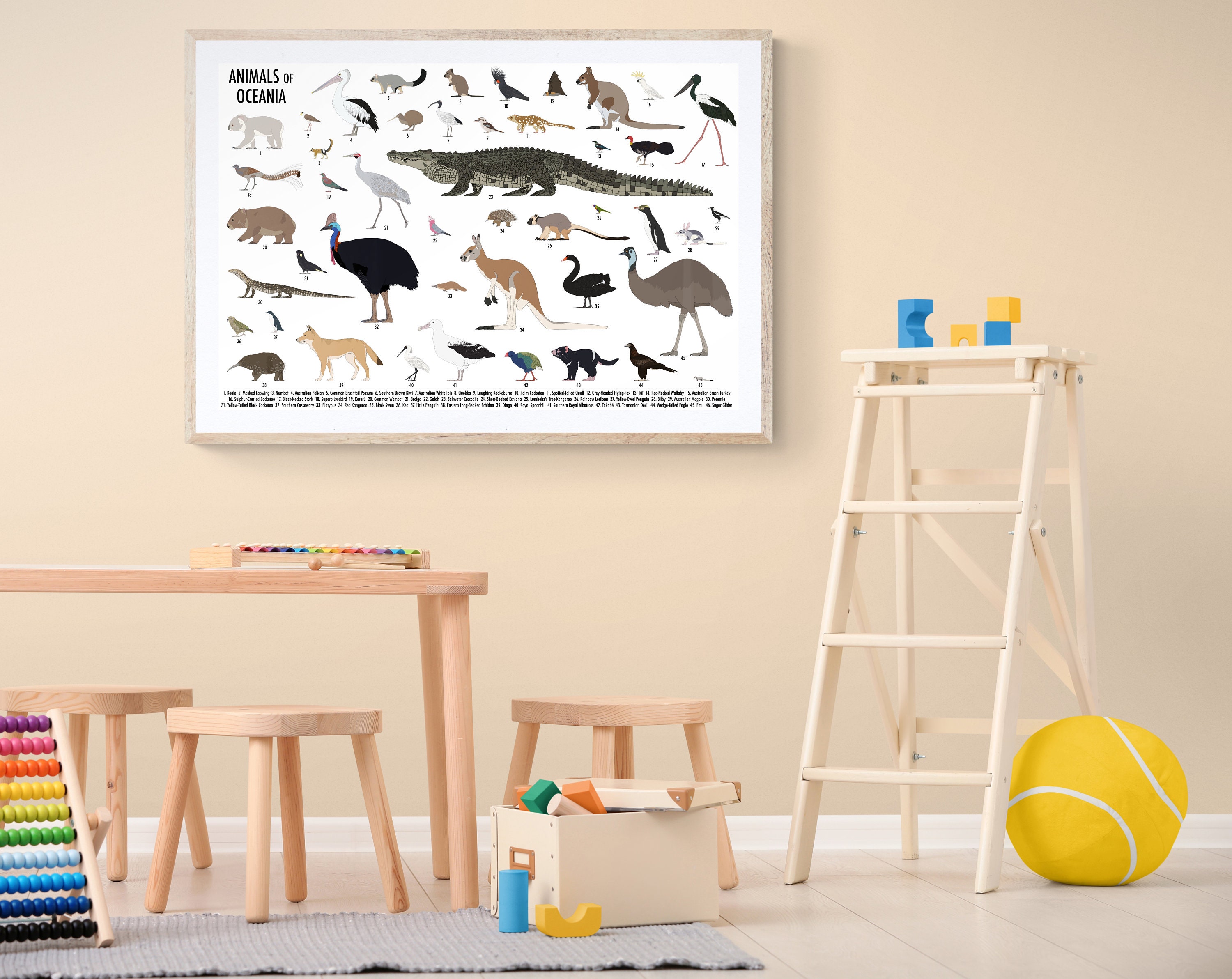 Animals of Oceania Poster - Etsy