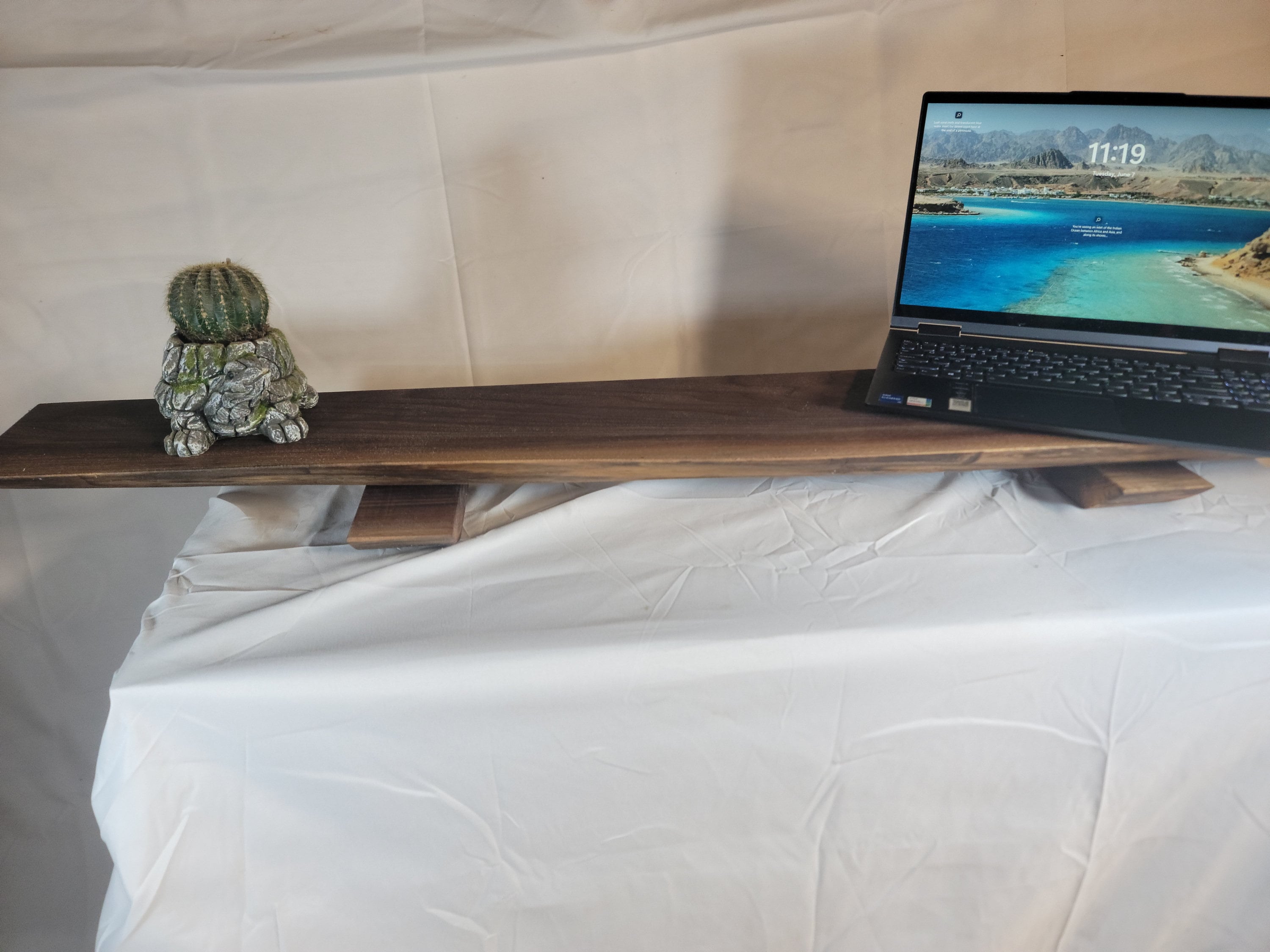 Walnut Live Edge Monitor Stand — Jamestown Furniture Company