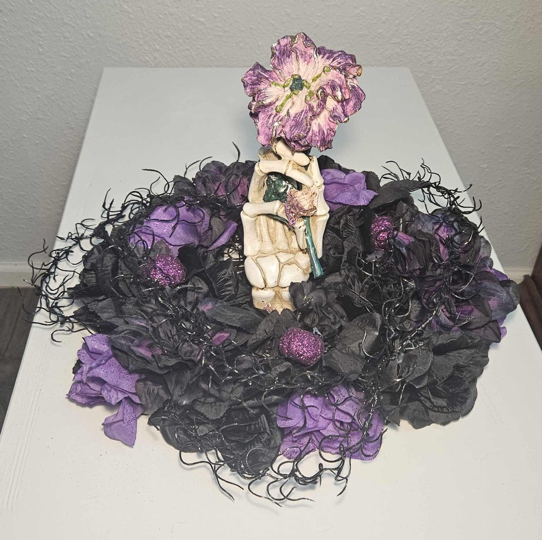 Purple Skeleton Table Decor - Etsy