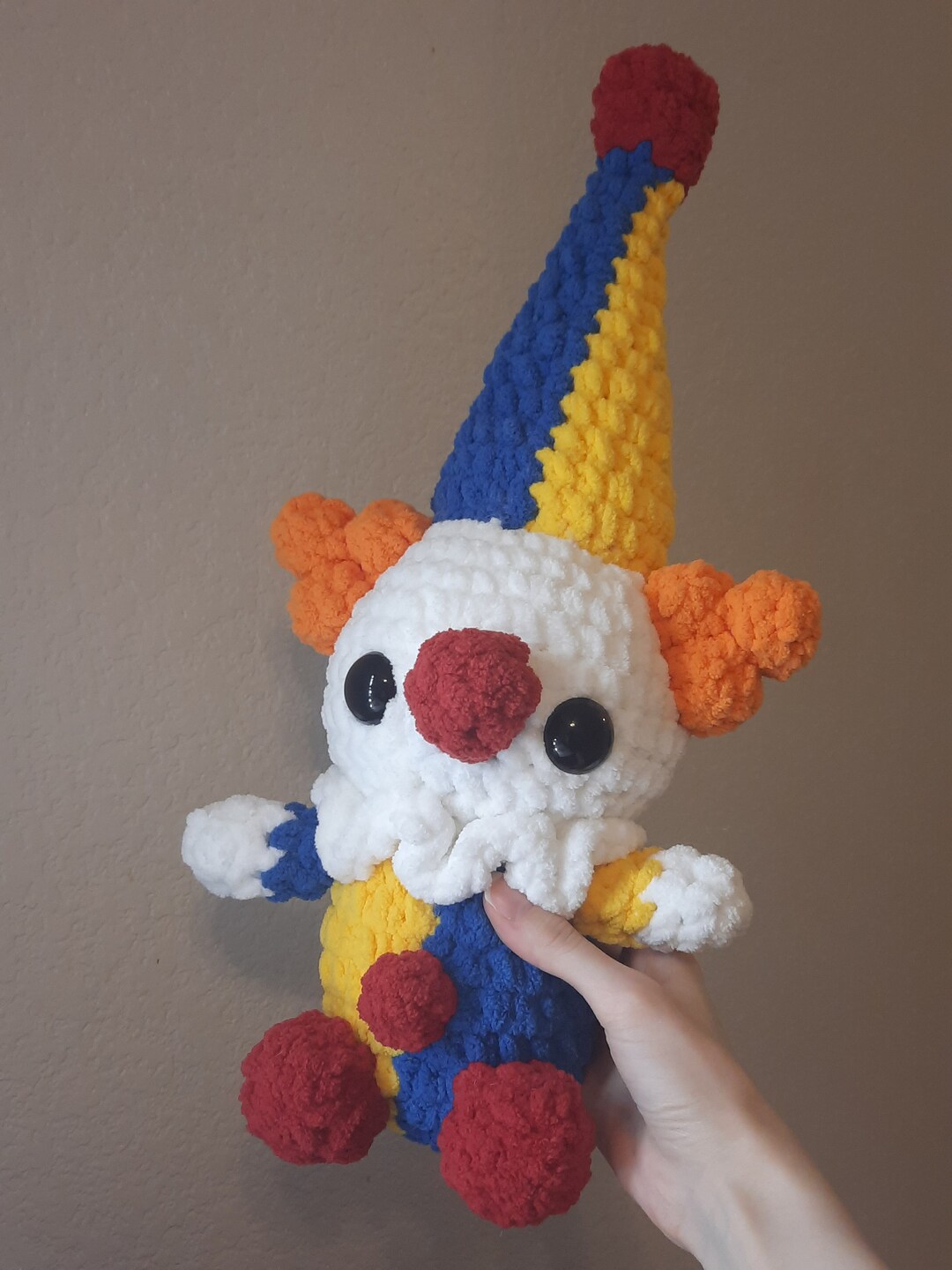 Jumbo Clown Amigurumi Plush Toy - Etsy