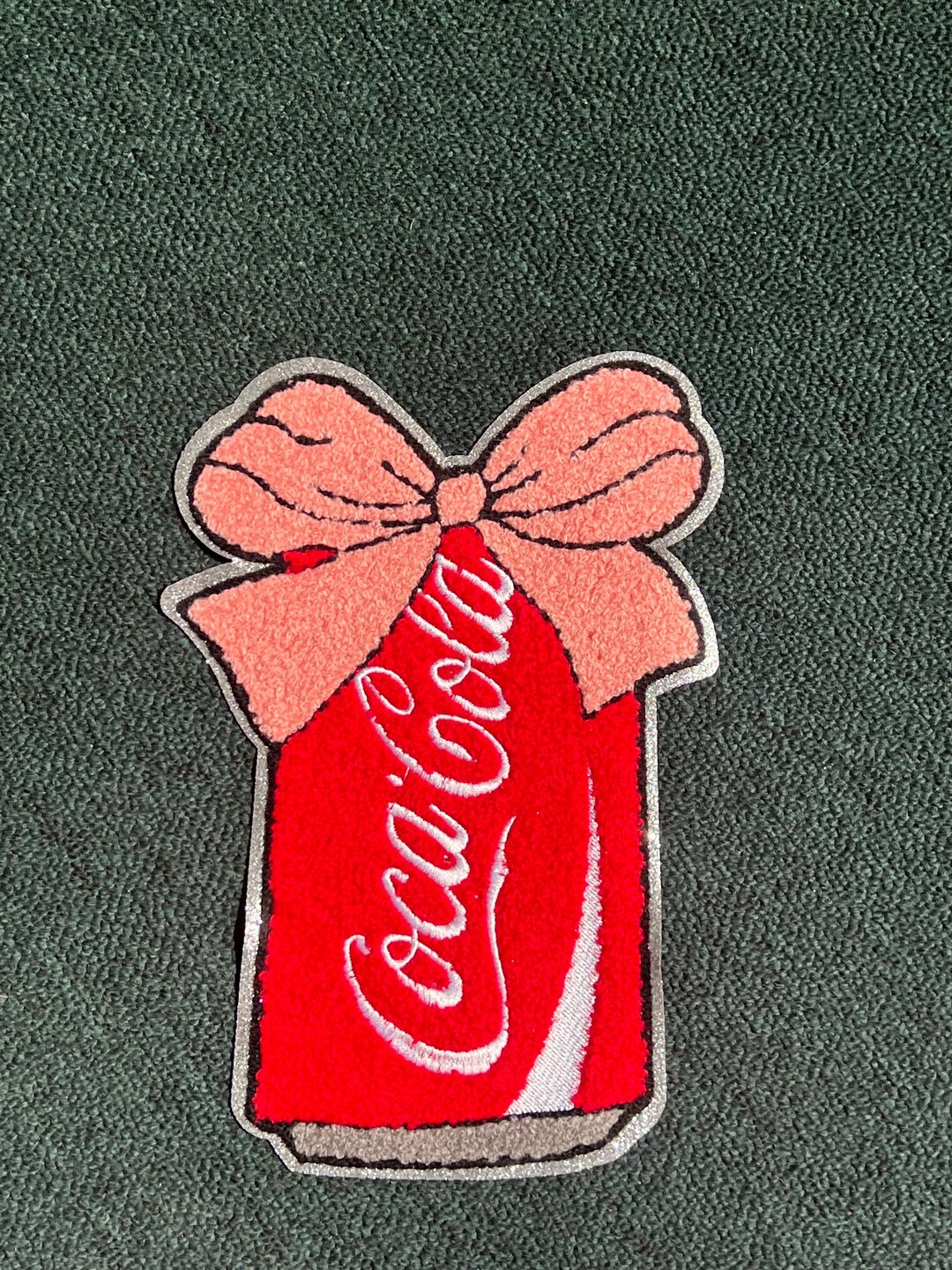 Coca Cola Logo Patch With Pink Bow - Unique Iron on Applique - Etsy