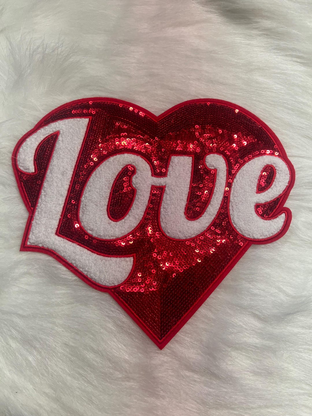 Chenille Patches * RED HEART LOVE* Valentines Day Iron on Patch - Etsy