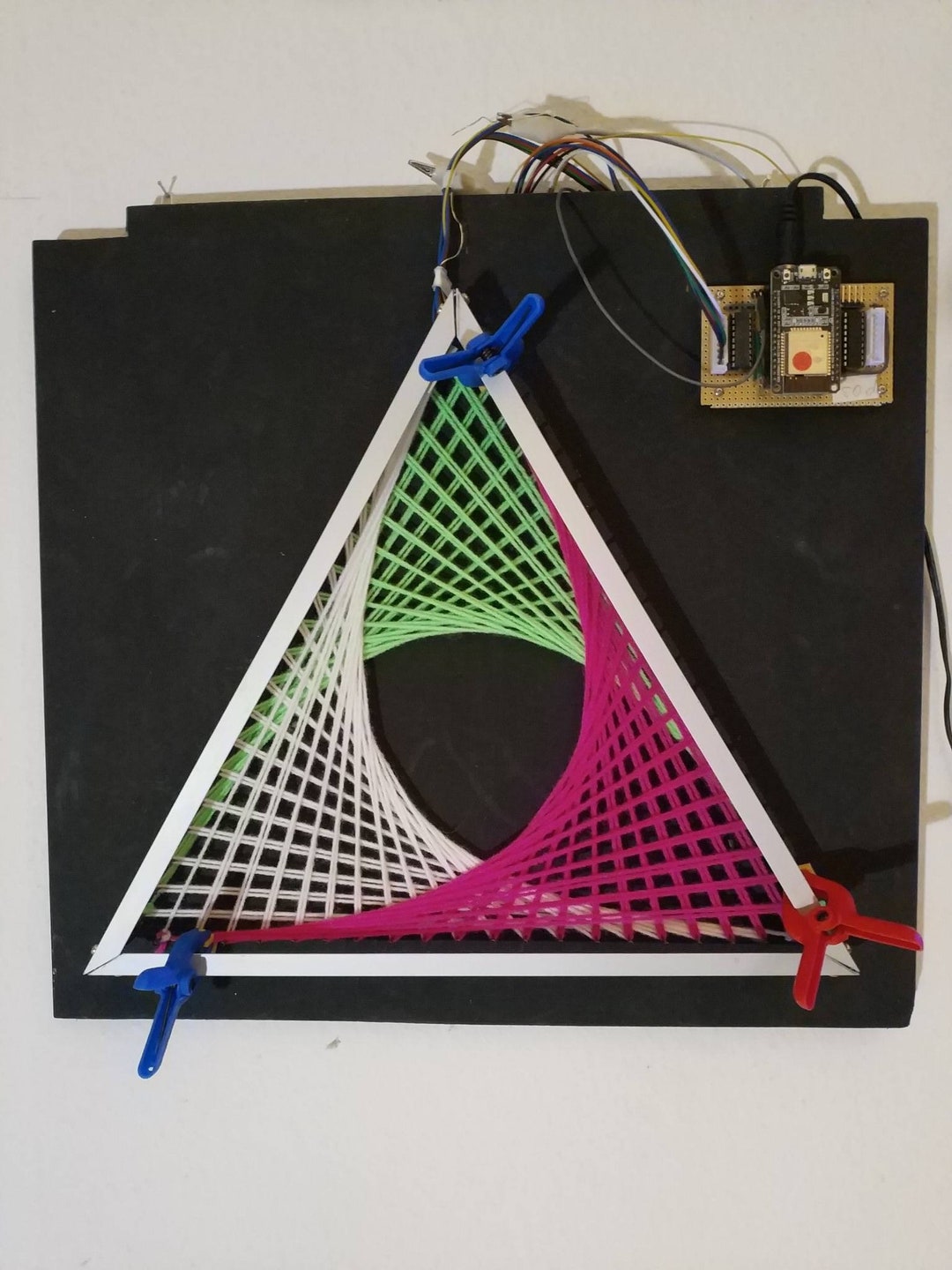 UV String Art triangle, Light Effects Controllable via Browser - Etsy