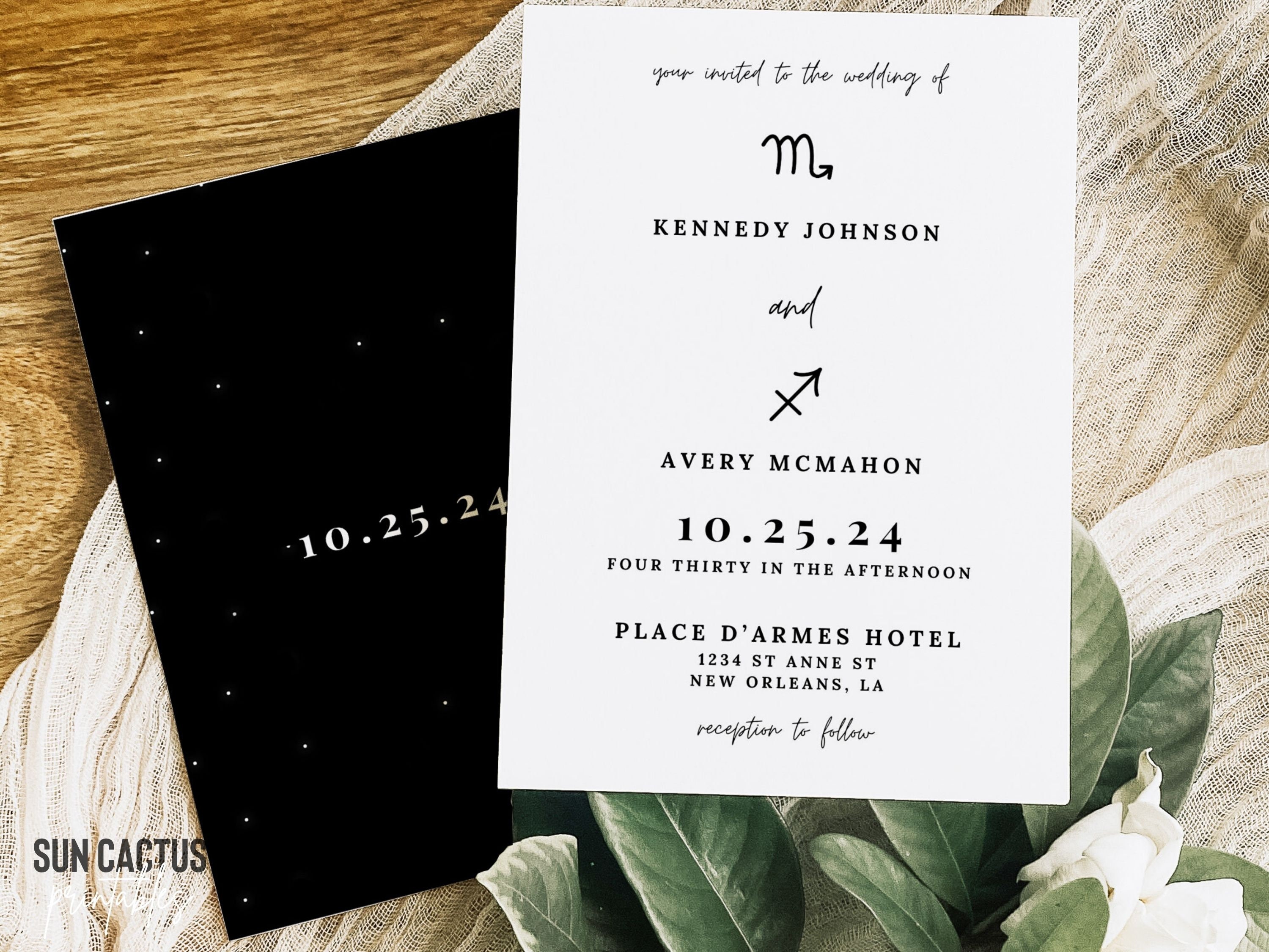 Zodiac Wedding Invitation Suite Templates | Zodiac Symbol Wedding ...