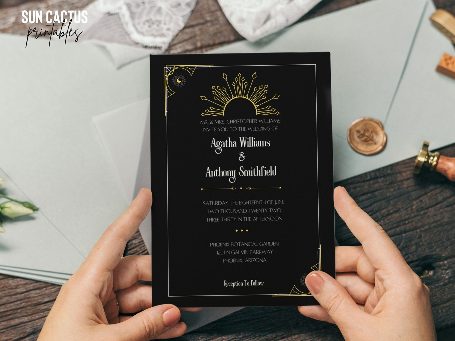 Wedding Invitation Suite, Art Deco, Classy and Retro, Wedding ...