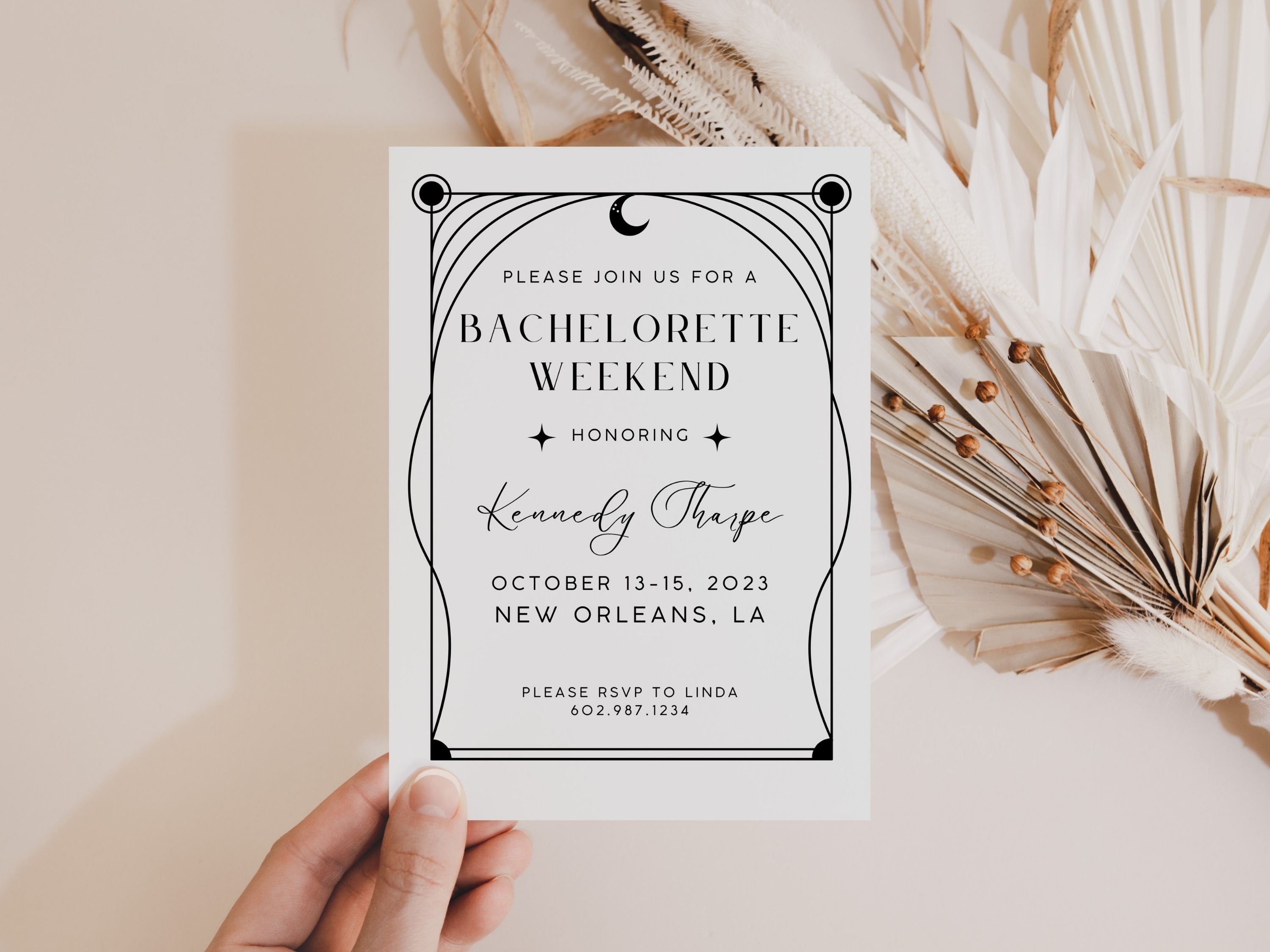 Tarot Bachelorette Party Invitation Template | the Party Tarot ...