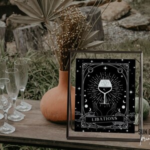 Libations Sign Template | Wedding Drink Sign, Bar Menu, Tarot Wedding ...