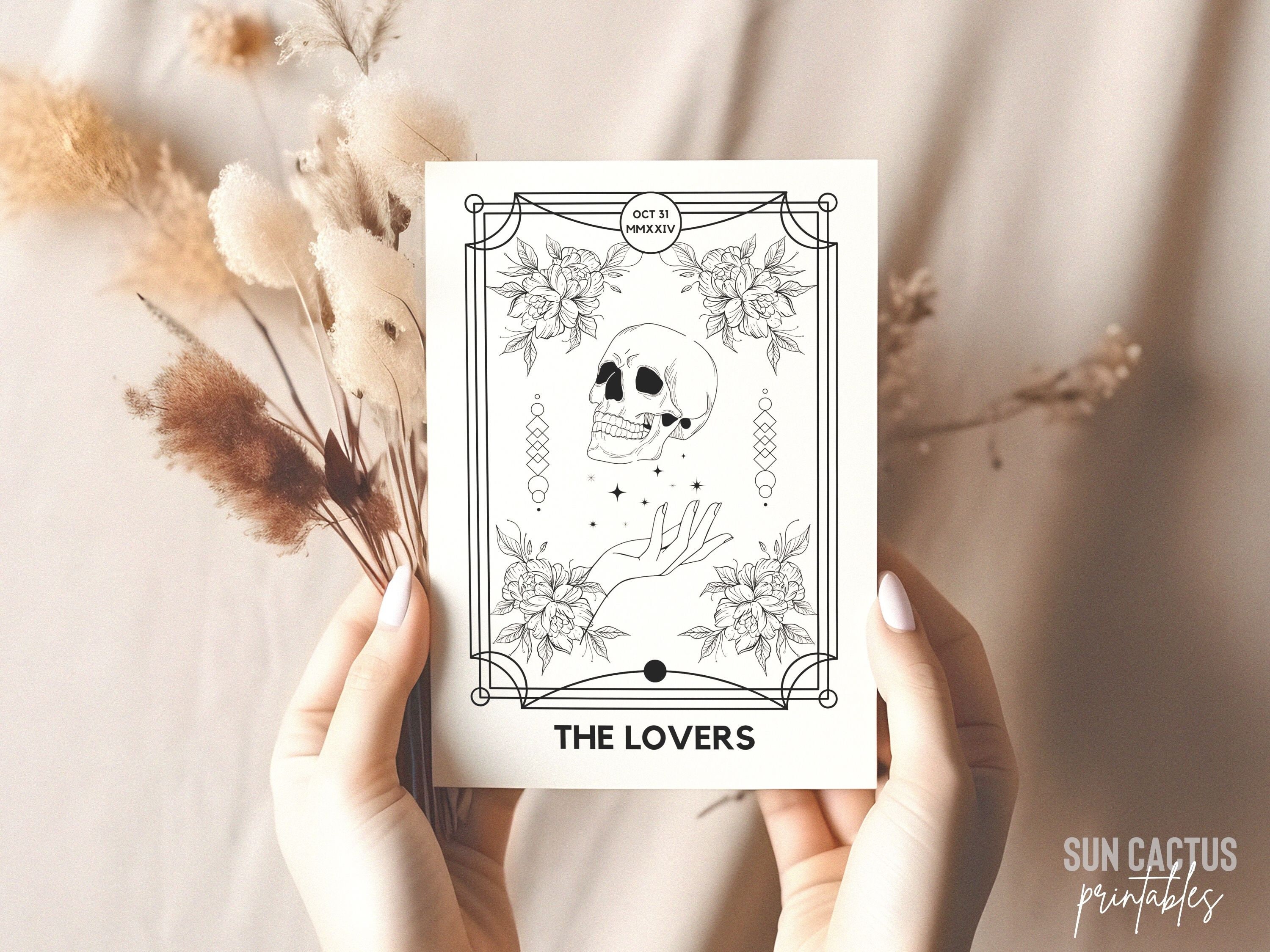 The Lovers Tarot Wedding Invitation Template Celestial - Etsy