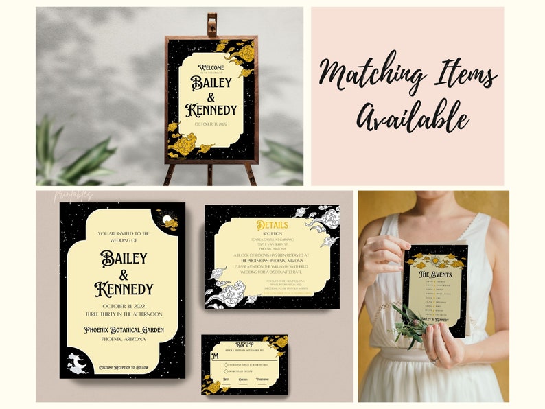Bar Menu Celestial Wedding Bar Menu Sign Template, Sun, Moon, Stars ...