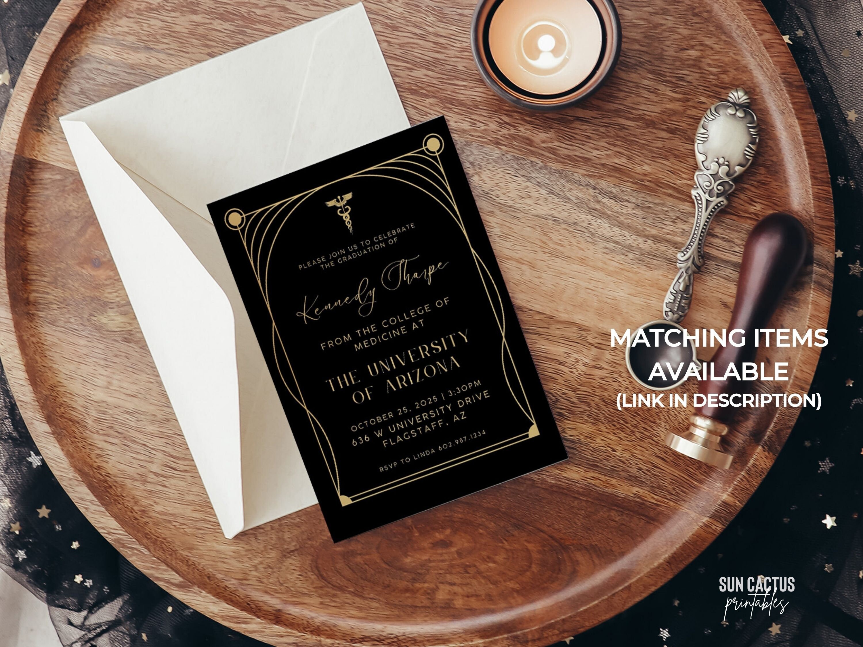Doctor Graduation Invitation Template | Tarot Inspired Doctor Grad ...