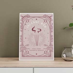 Incense Bar Sign Template | Editable Baby Shower Sign, Wedding Sign or ...