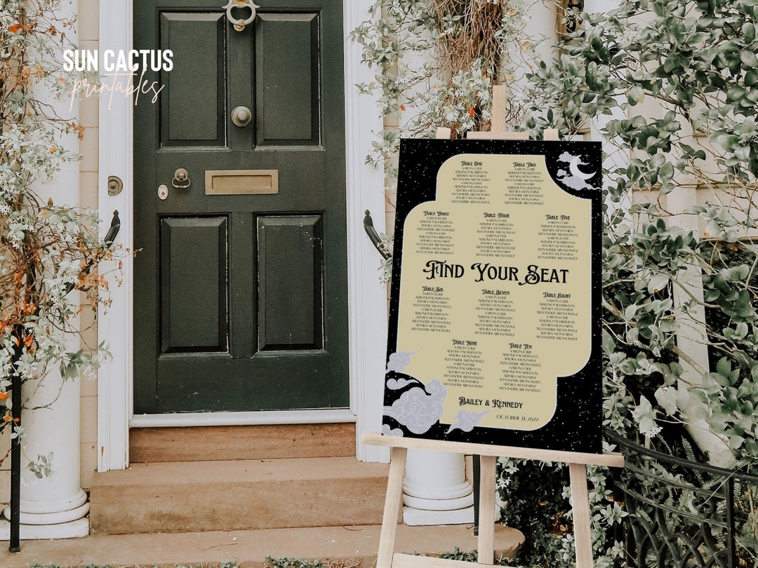 Seating Chart | Celestial Wedding Seating Chart Template, by Table ...