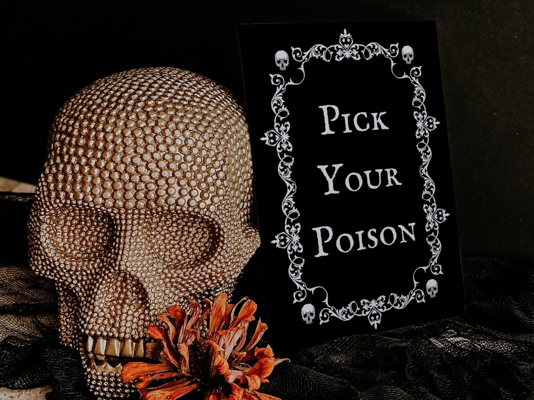 Pick Your Poison Sign Template | Perfect for Halloween Party or Wedding ...