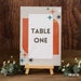 Retro Table Numbers Template | Printable Table Numbers for Your Wedding ...