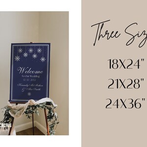 Winter Wedding Welcome Sign Template | Ceremony Sign, Snowy Wedding ...