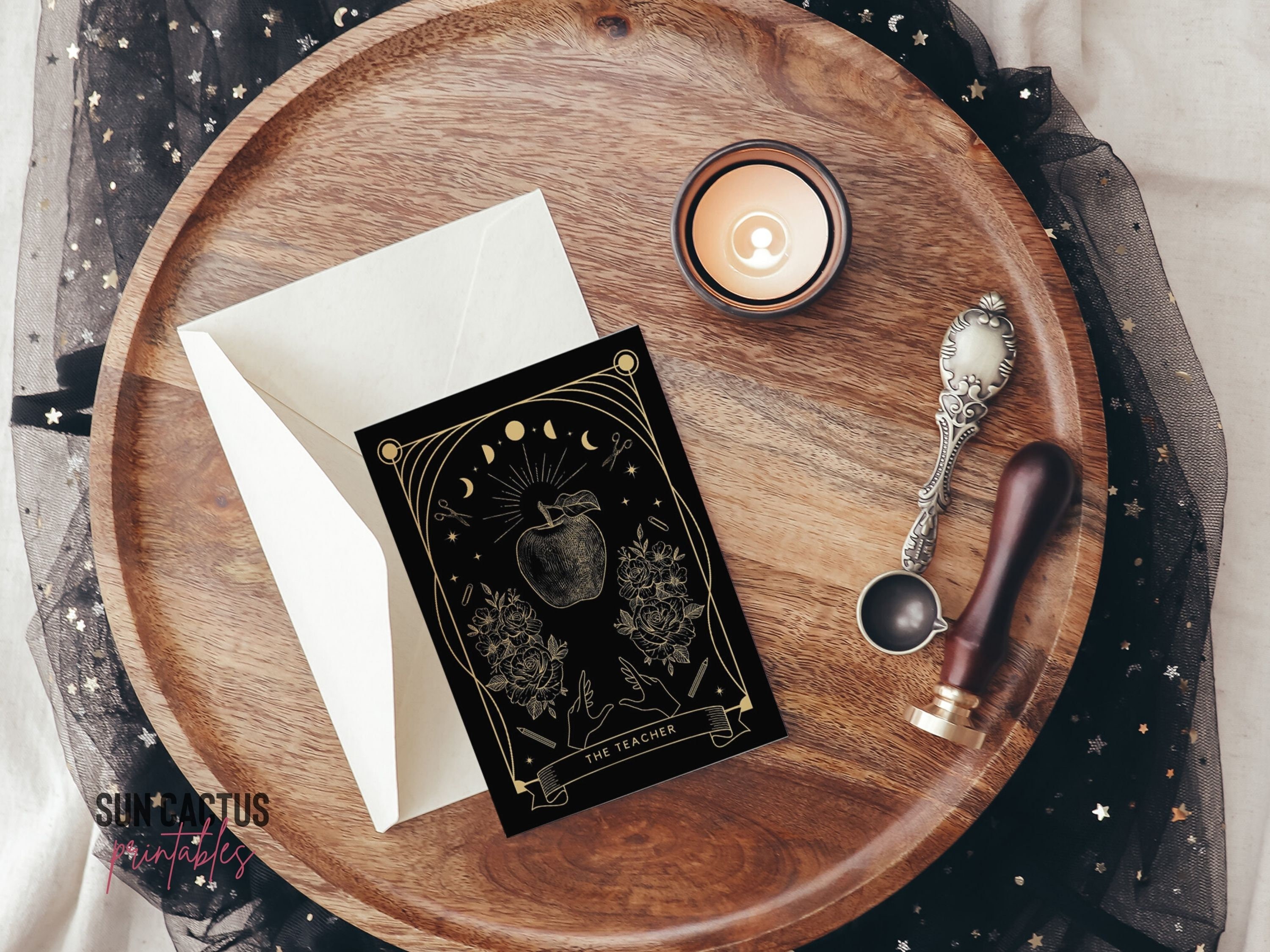 Teacher Graduation Invitation Template | Tarot Inspired Teacher Grad ...