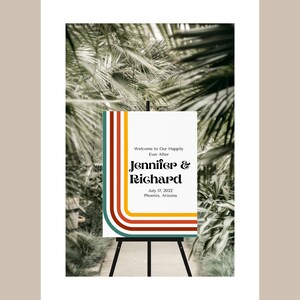 Retro Wedding Welcome Sign Template for Your Ceremony, Rehearsal or ...