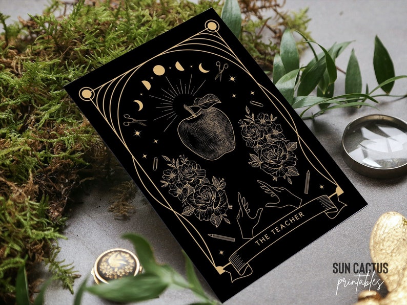Teacher Graduation Invitation Template | Tarot Inspired Teacher Grad ...