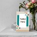 Retro Table Numbers Template Printable Table Numbers for Your Wedding ...
