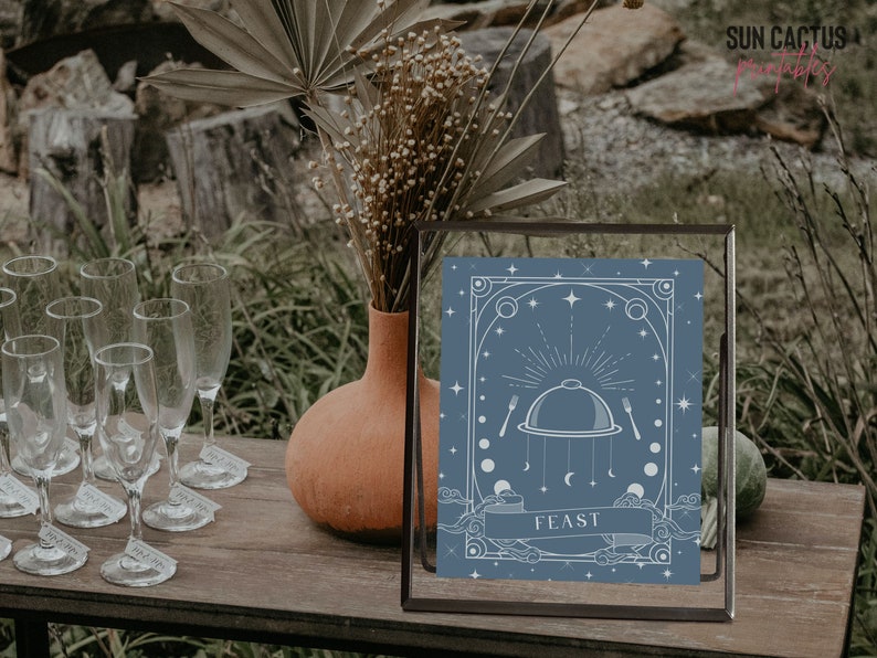 The Feast Sign Template | Printable Food Bar Sign, Food Table, Table ...