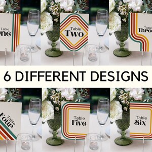 Printable Retro Table Numbers Template, Unique and Fun Table Numbers ...