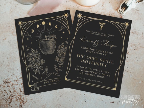 Teacher Graduation Invitation Template