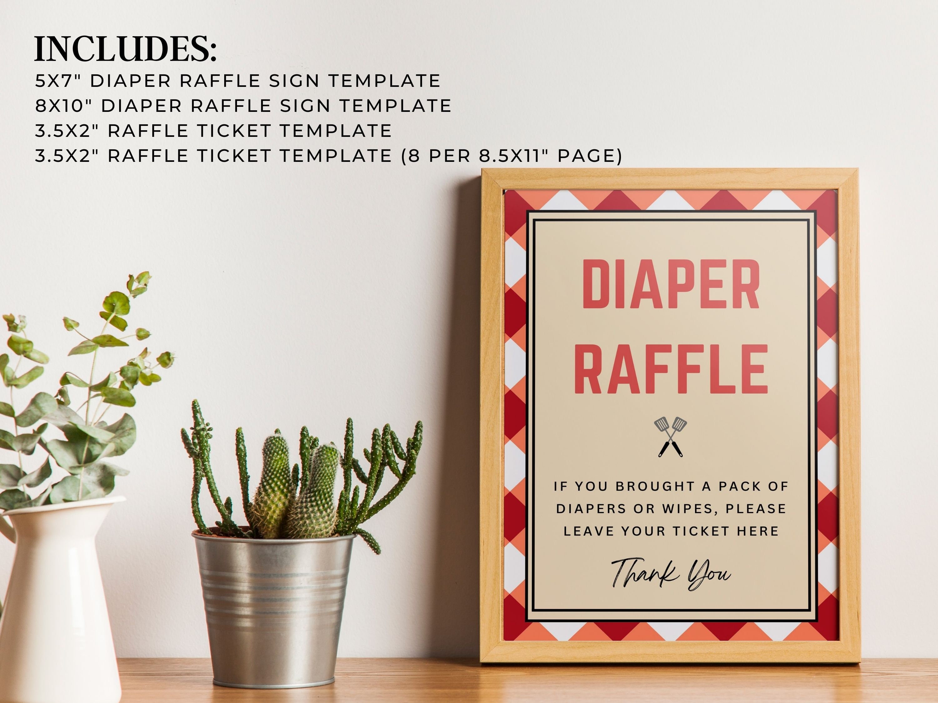 Babyq Diaper Raffle Bundle Template Printable Diaper Raffle Sign and ...