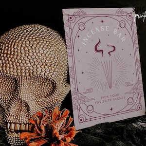 Incense Bar Sign Template | Editable Baby Shower Sign, Wedding Sign or ...