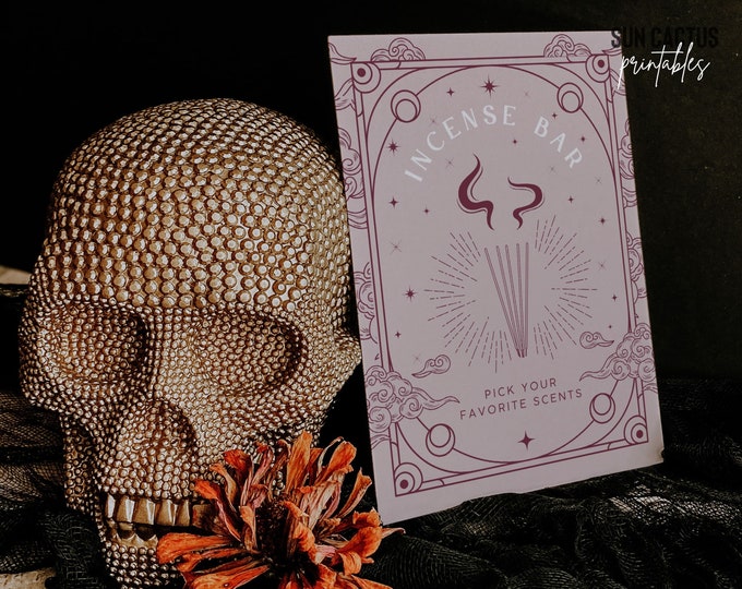 Incense Bar Sign Template | Editable Baby Shower Sign, Wedding Sign or ...