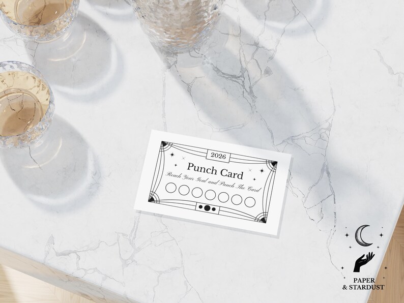 Editable Punch Card Template | Loyalty Card, Goal Setting, Tarot ...