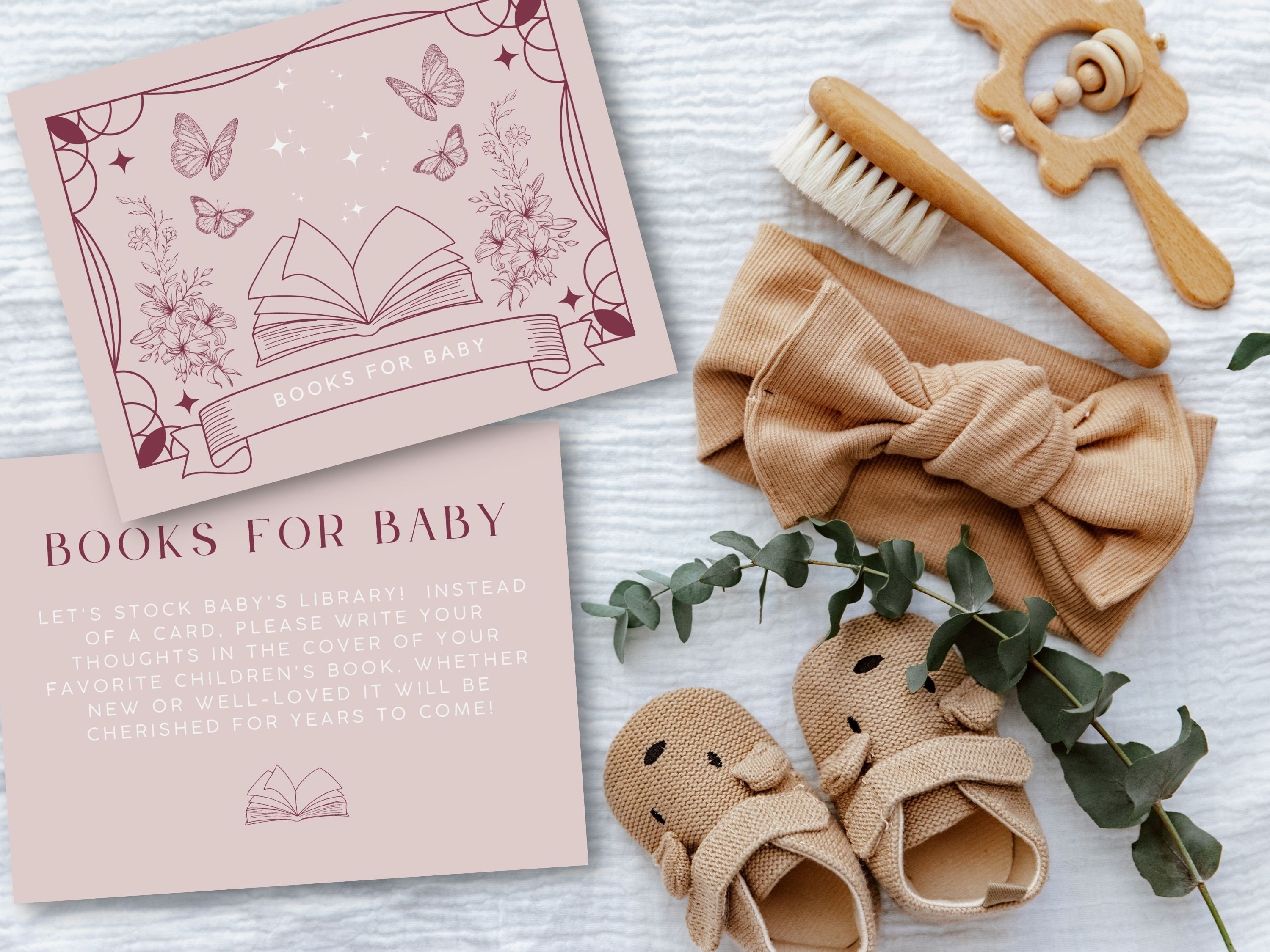 Baby Shower Insert Cards Templates Pink Tarot Baby Shower, Diaper ...