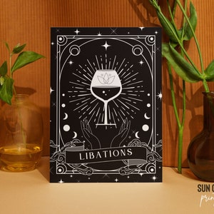 Libations Sign Template | Wedding Drink Sign, Bar Menu, Tarot Wedding ...