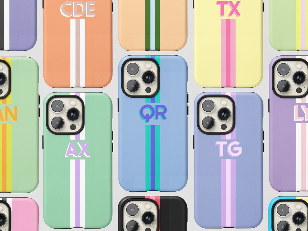 Custom Monogram iPhone 14 Pro Case | Personalised Initial Phone Cover ...