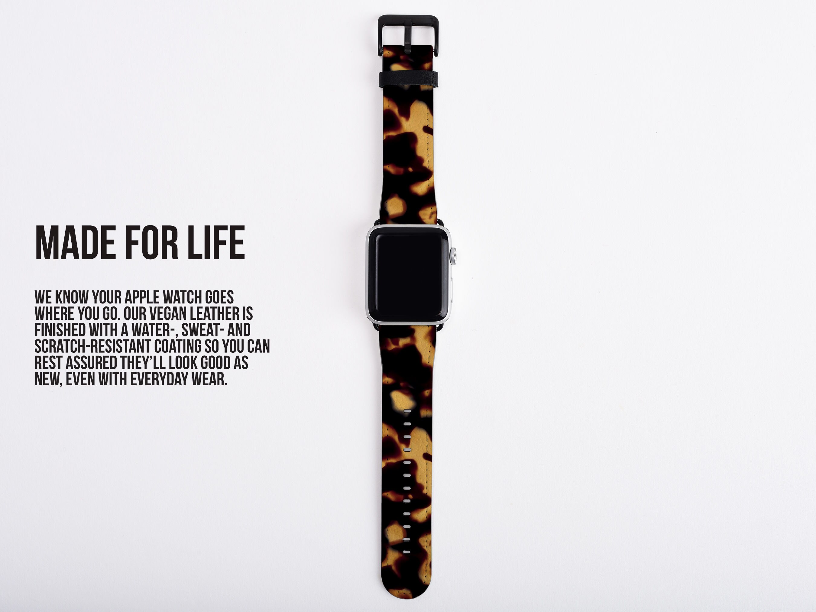 Classic Tortoise Shell Apple Watch Band Animal Print Vegan - Etsy