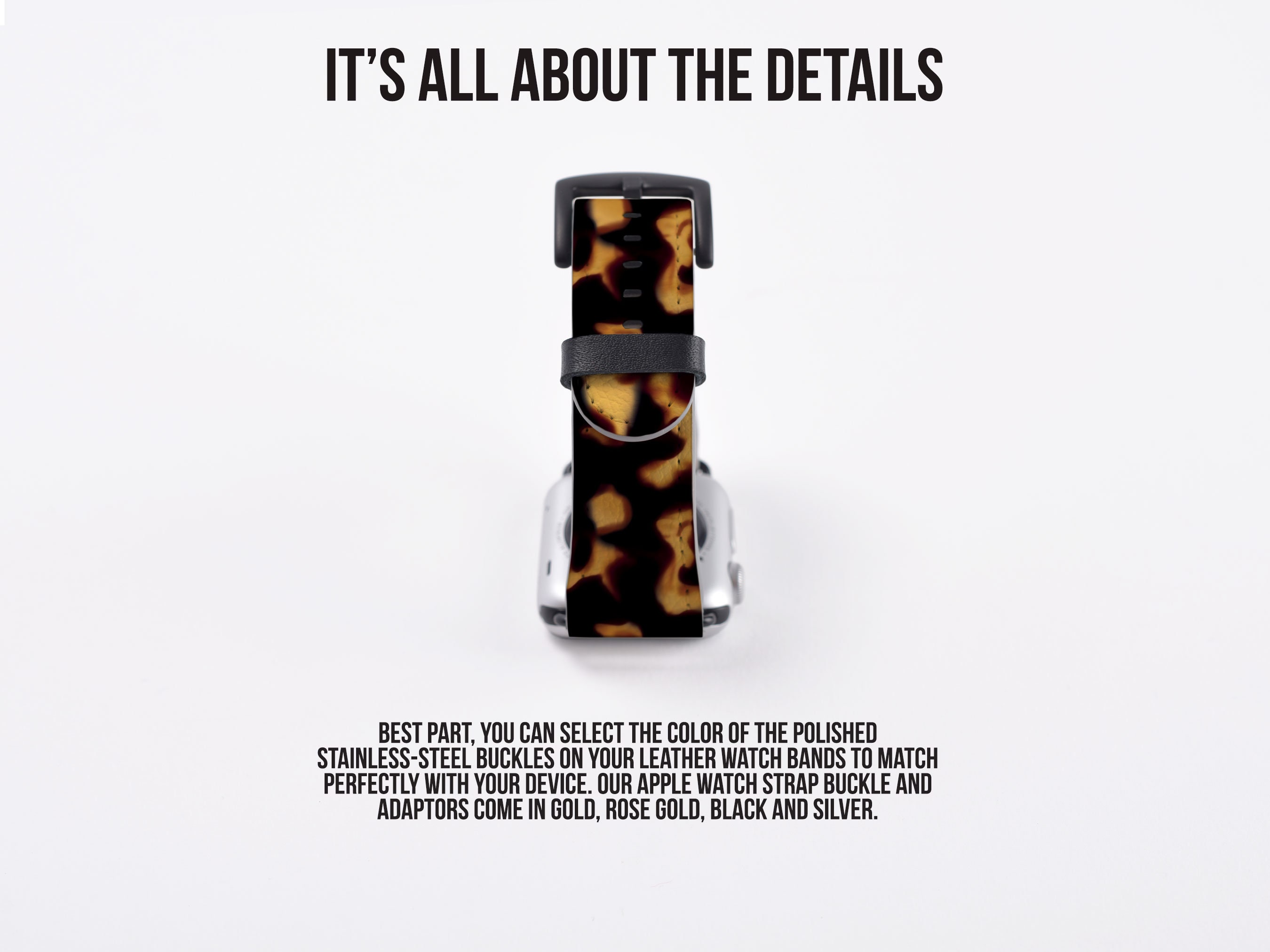 Classic Tortoise Shell Apple Watch Band Animal Print Vegan - Etsy