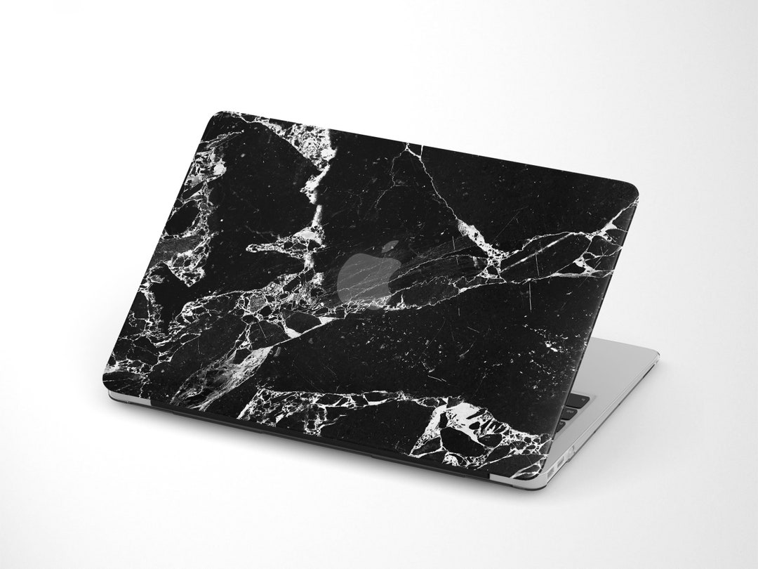 Black Marble MacBook Air M2 Case | Marbled MacBook Pro Case | Black ...