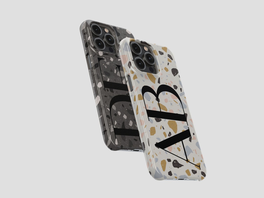 Terrazzo Initials iPhone 14 Pro Case | Custom Personalized Phone Case ...