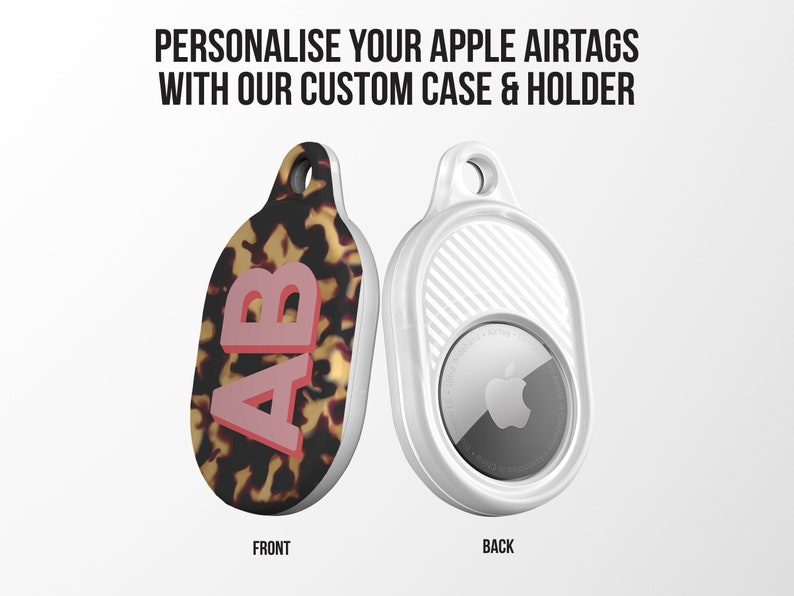 Monogram Tortoise Airtag Case Personalized Large Initials - Etsy